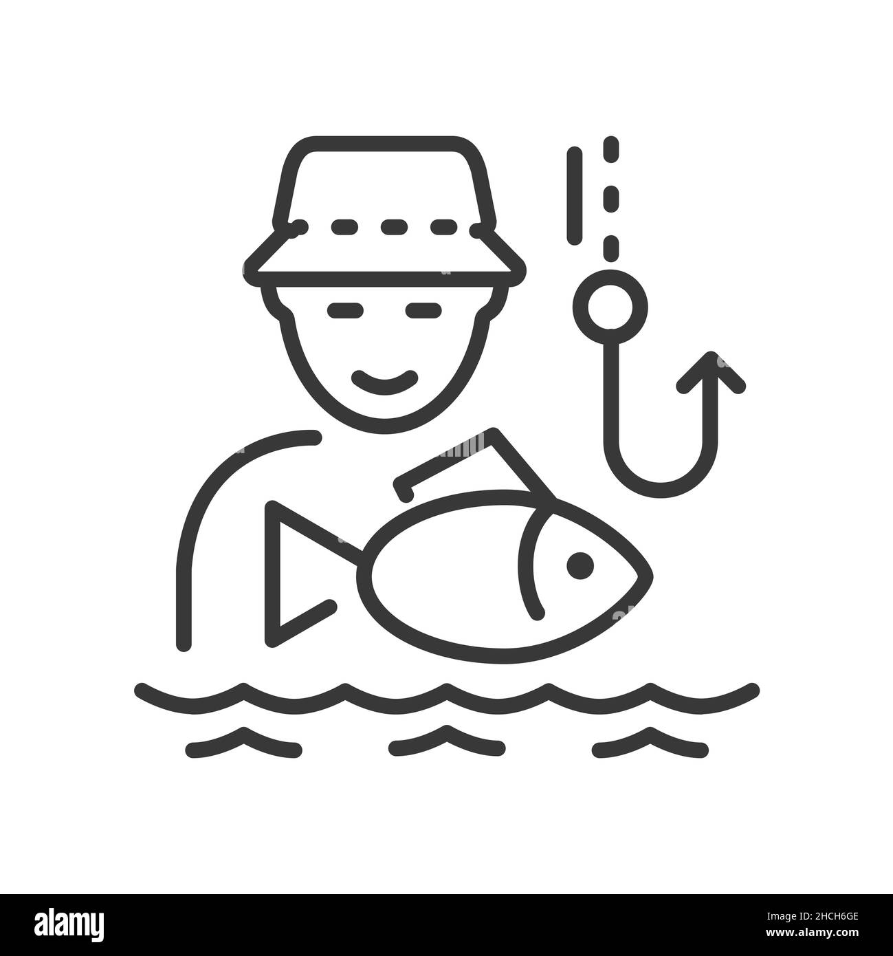 Bait on a rod Black and White Stock Photos & Images - Alamy