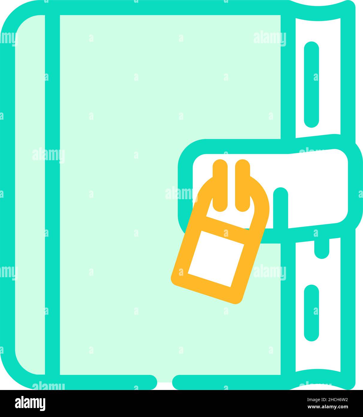 diary with lock color icon vector illustration Stock Vector Image & Art ...