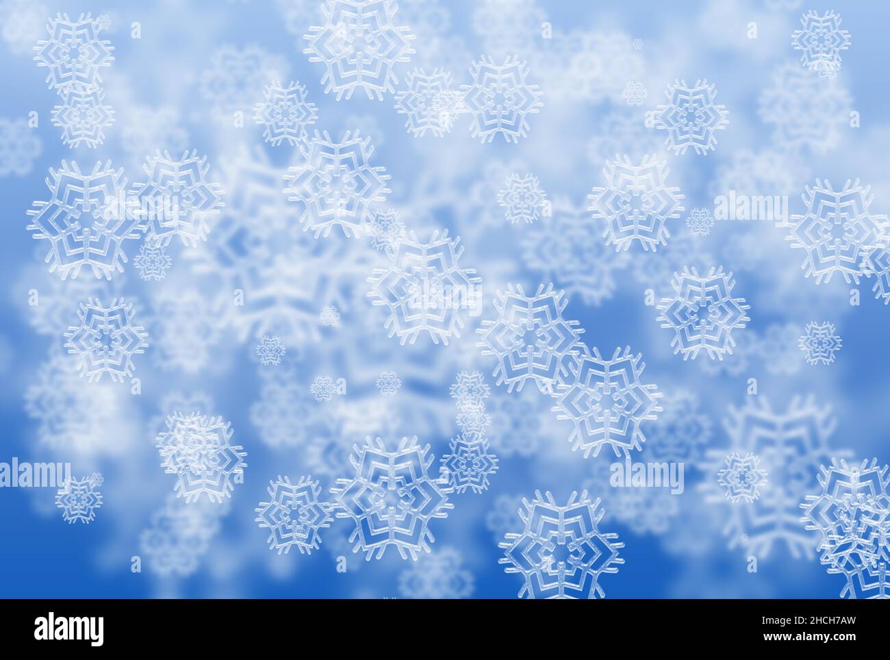 Illustration of white snowflakes on blue background. Mauritius, East ...