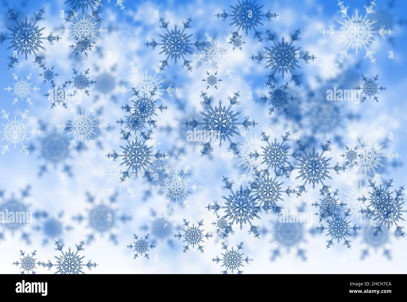 Illustration of blue snowflakes on white background. Mauritius, East ...