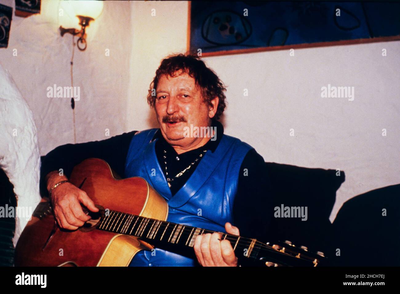Archives 80ies: French actor Jacques Fabbri poses at home in Montmartre ...