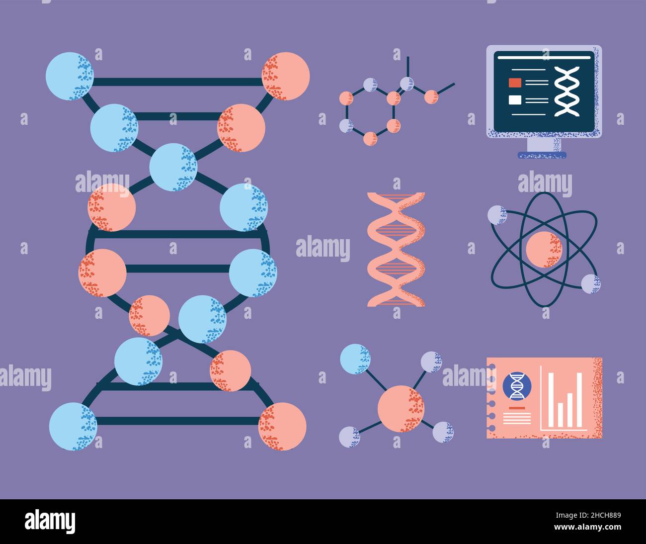 icon set DNA Stock Vector Image & Art - Alamy