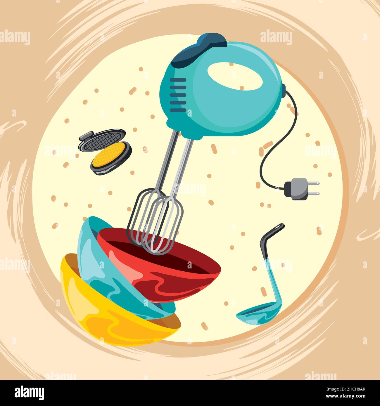 Mixing bowls Stock Vector Images - Alamy