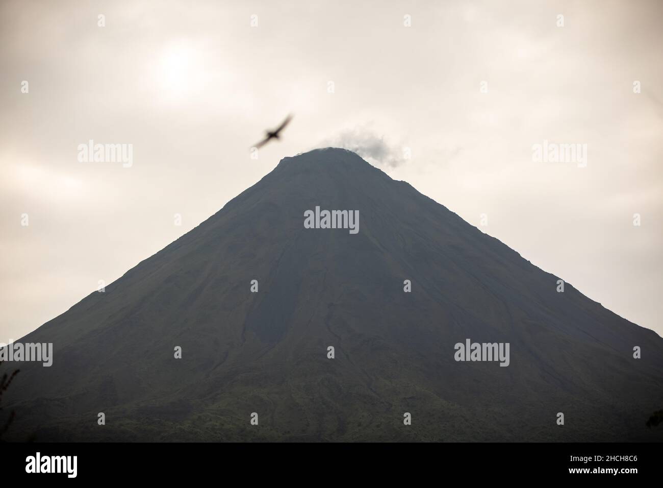 Arenal volcano and arenal cloud forest in the mist in Arenal region ...