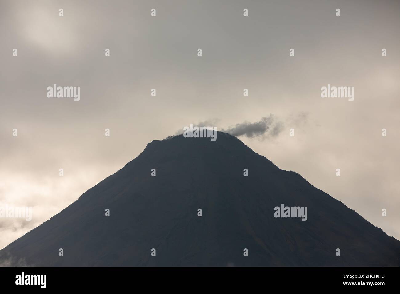 Arenal volcano and arenal cloud forest in the mist in Arenal region ...