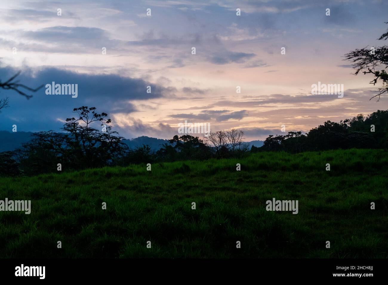 Arenal volcano and arenal cloud forest in the mist in Arenal region ...