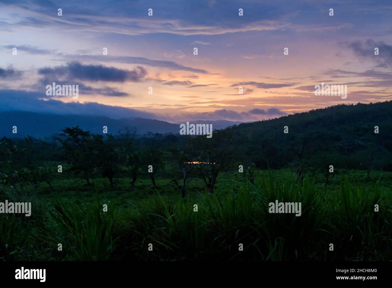 Arenal volcano and arenal cloud forest in the mist in Arenal region ...