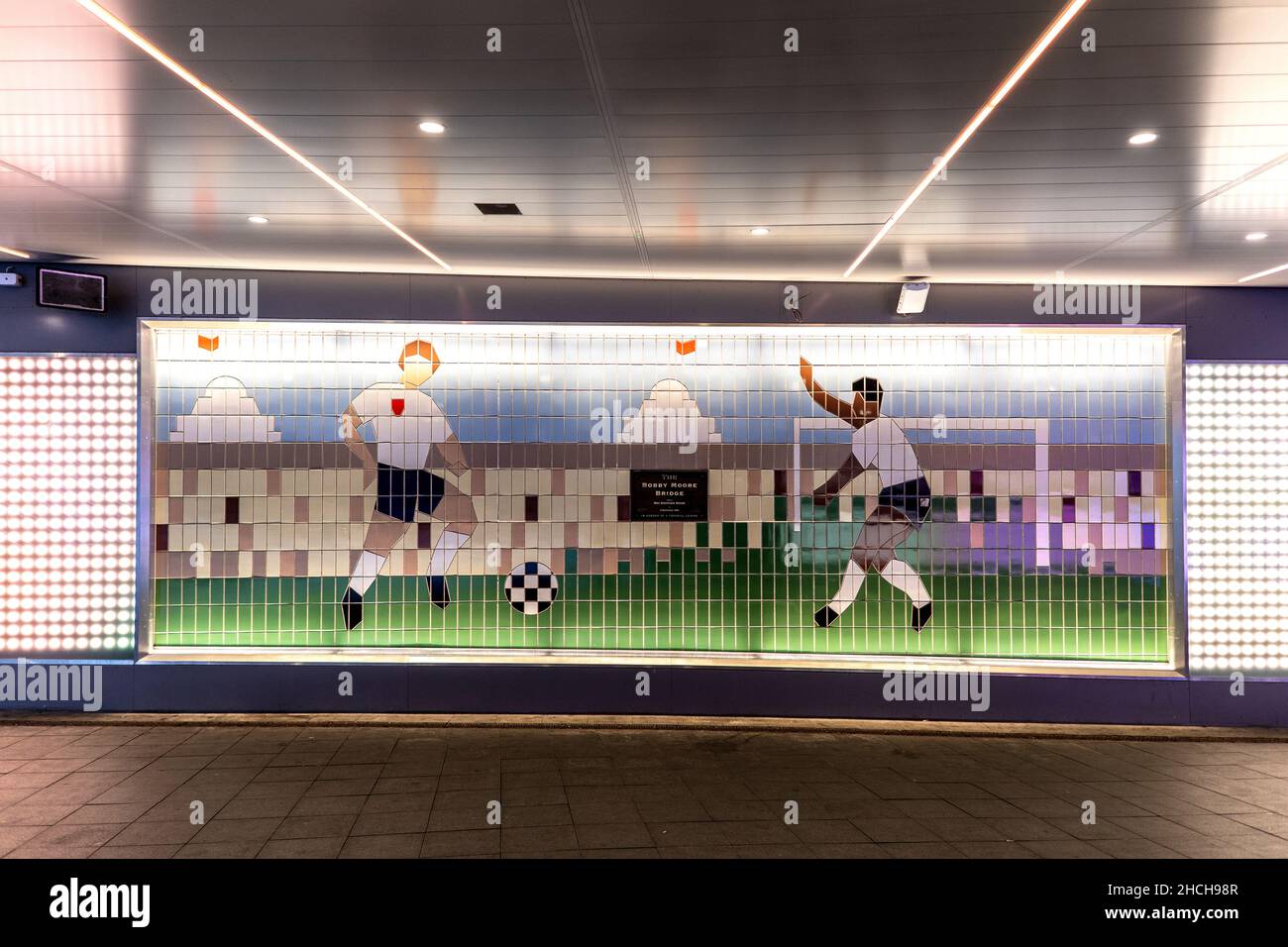 Bobby Moore Bridge By Artist Jason Bruges Wembley Park London UK Stock ...