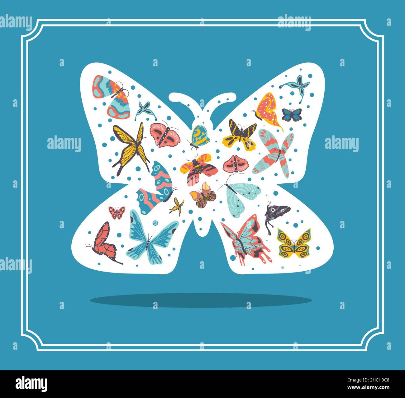 butterflies decorative design Stock Vector Image & Art - Alamy
