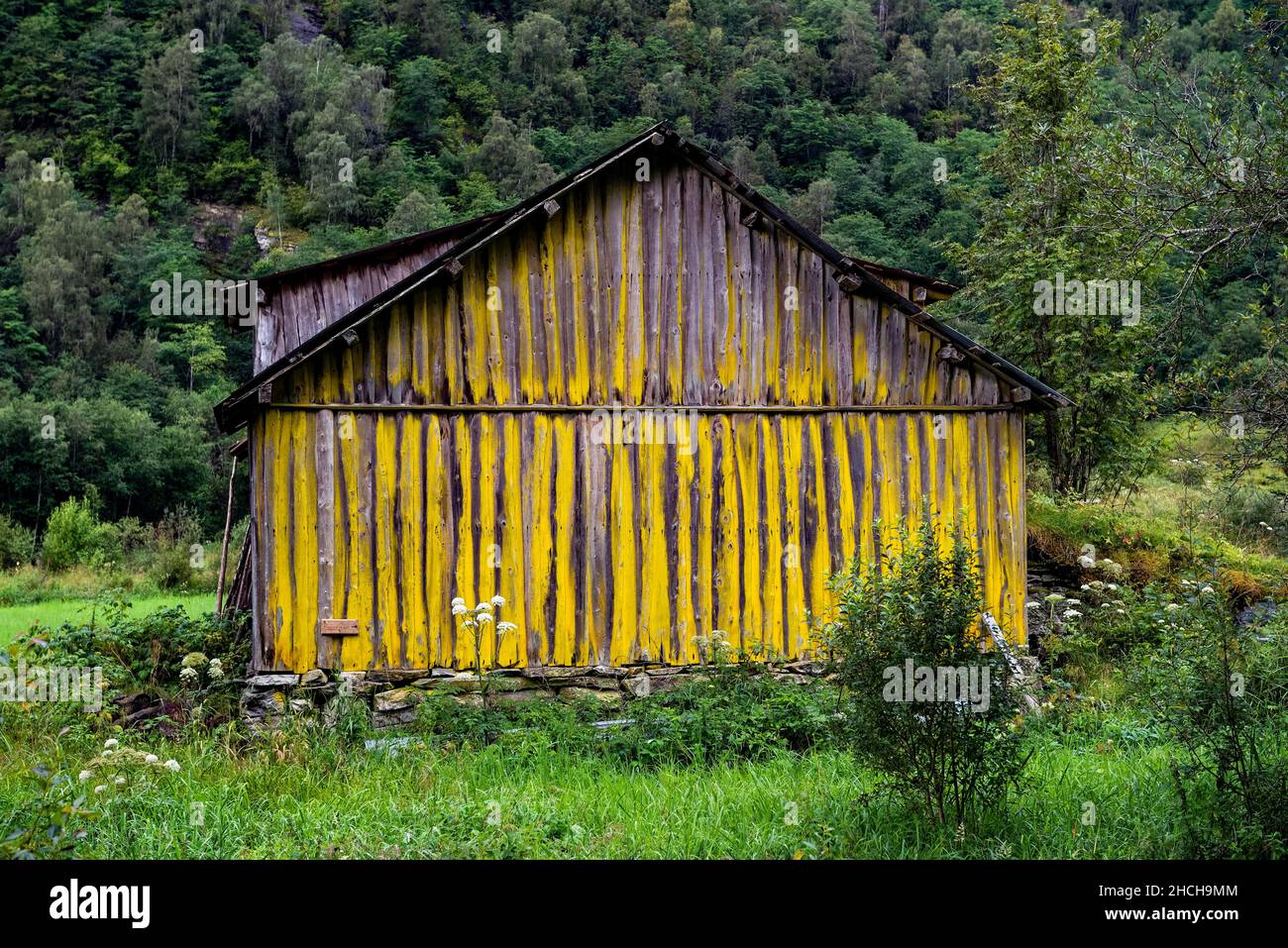Barn on Moerkridsvegen in Skjolden, Norway Stock Photo - Alamy