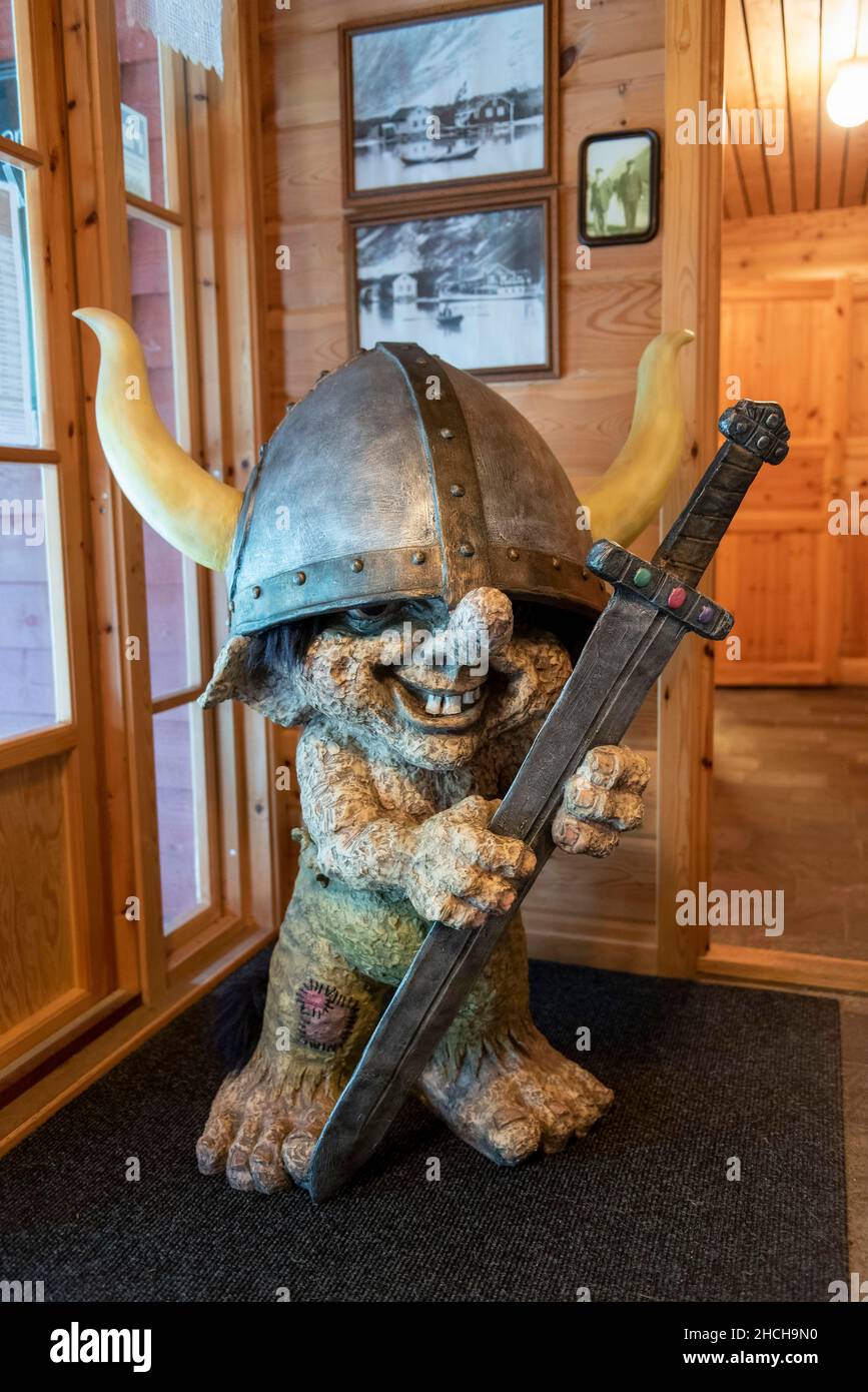 Figure of a troll with sword and helmet in Loen, Norway Stock Photo - Alamy