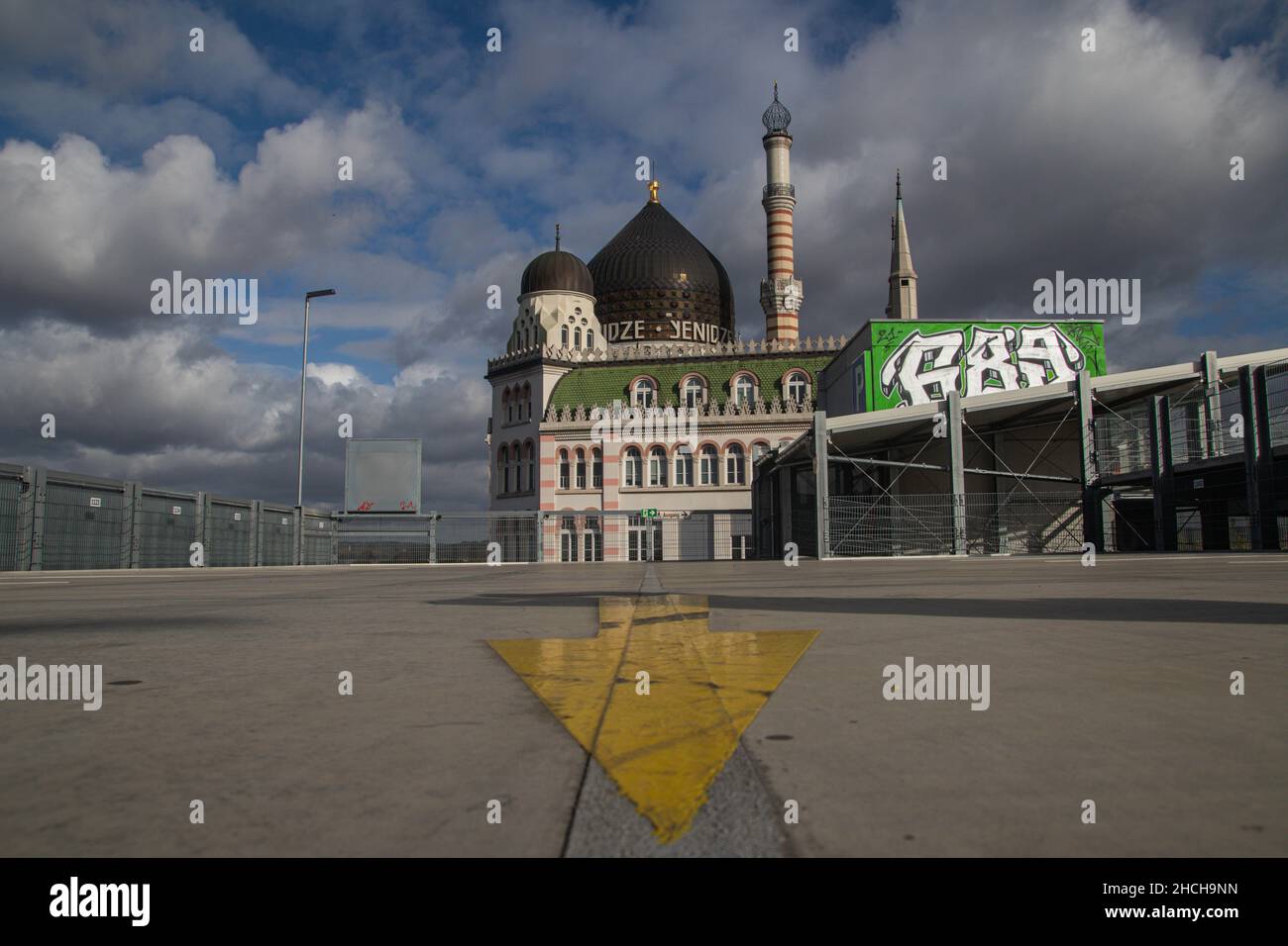 Dresden old town historic buildings, Yenidze Stock Photo - Alamy