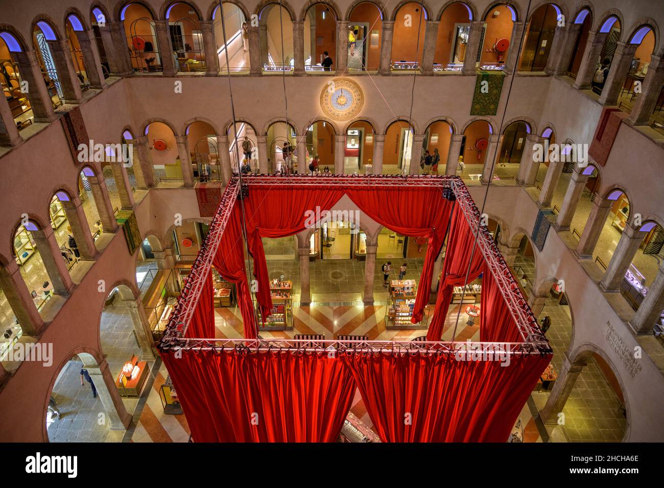 Interior view Fondaco dei Tedeschi, Venice, Province of Venice, Italy ...