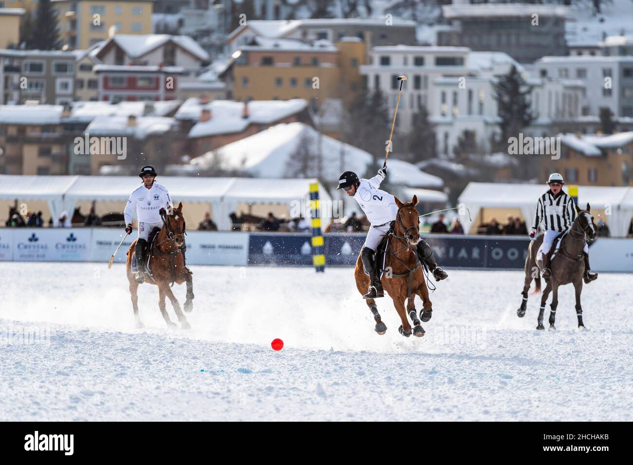 Valentin Novillo Astrada of Team Maserati swings the stick at full ...