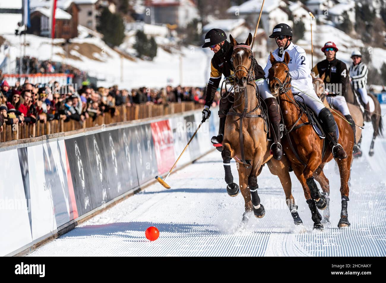 Nic Roldan (black) from Team Badrutt's Palace Hotel and Valentin ...