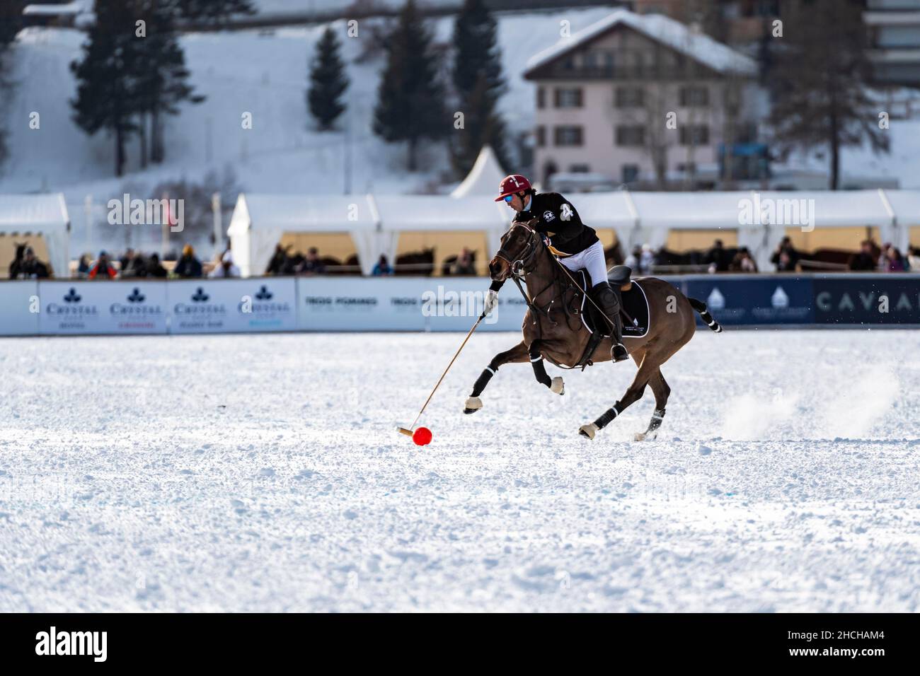 Alejandro Novilla Astrada rides the ball across the pitch at full ...