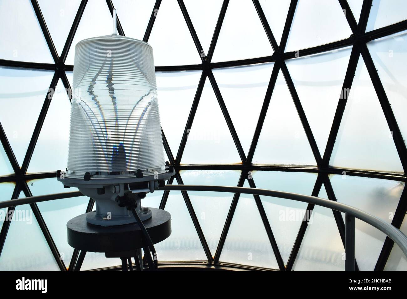 Inside a lighthouse tower Stock Photo - Alamy