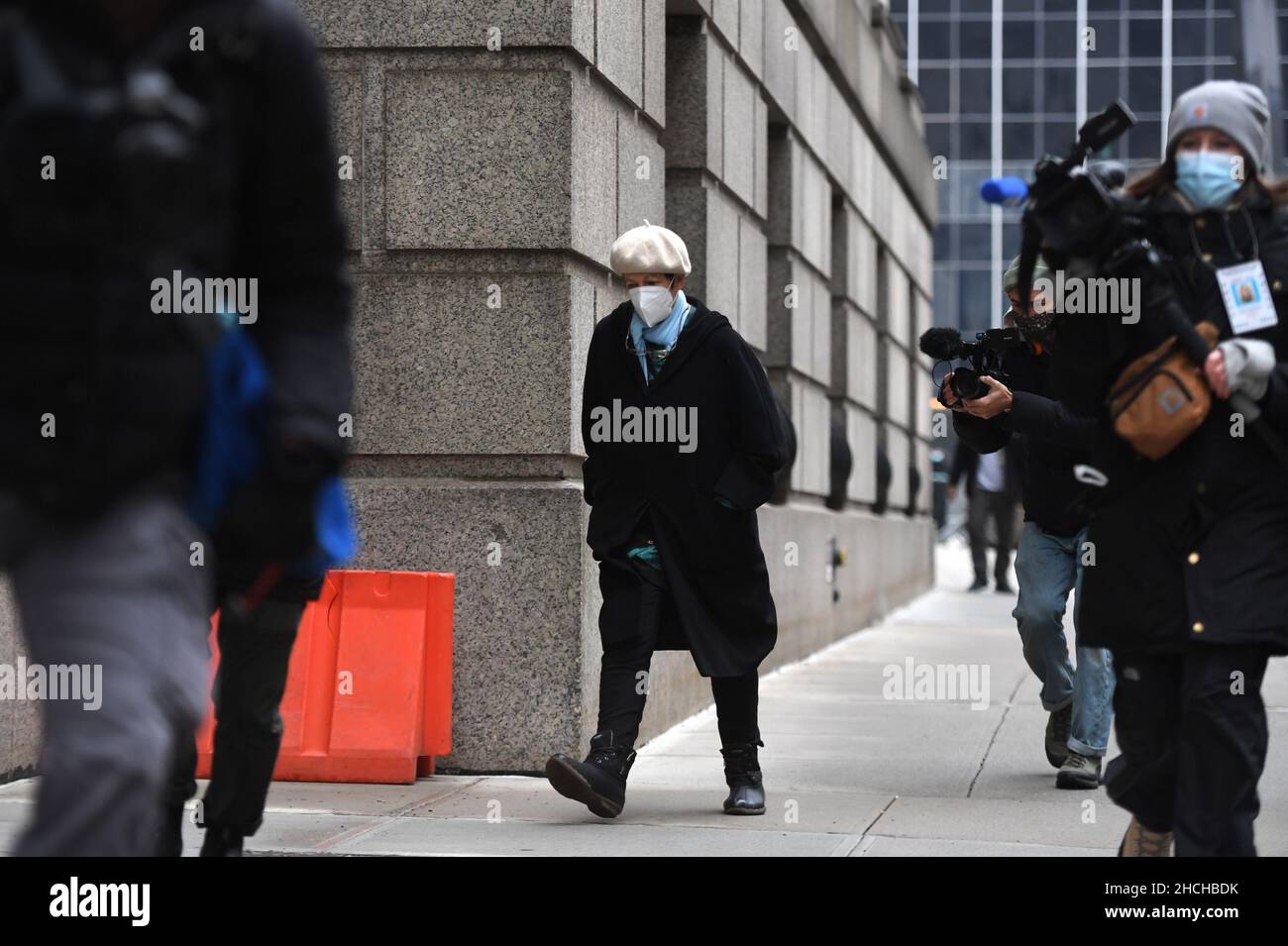 Isabel Maxwell arriving at the federal courthouse in the Southern ...