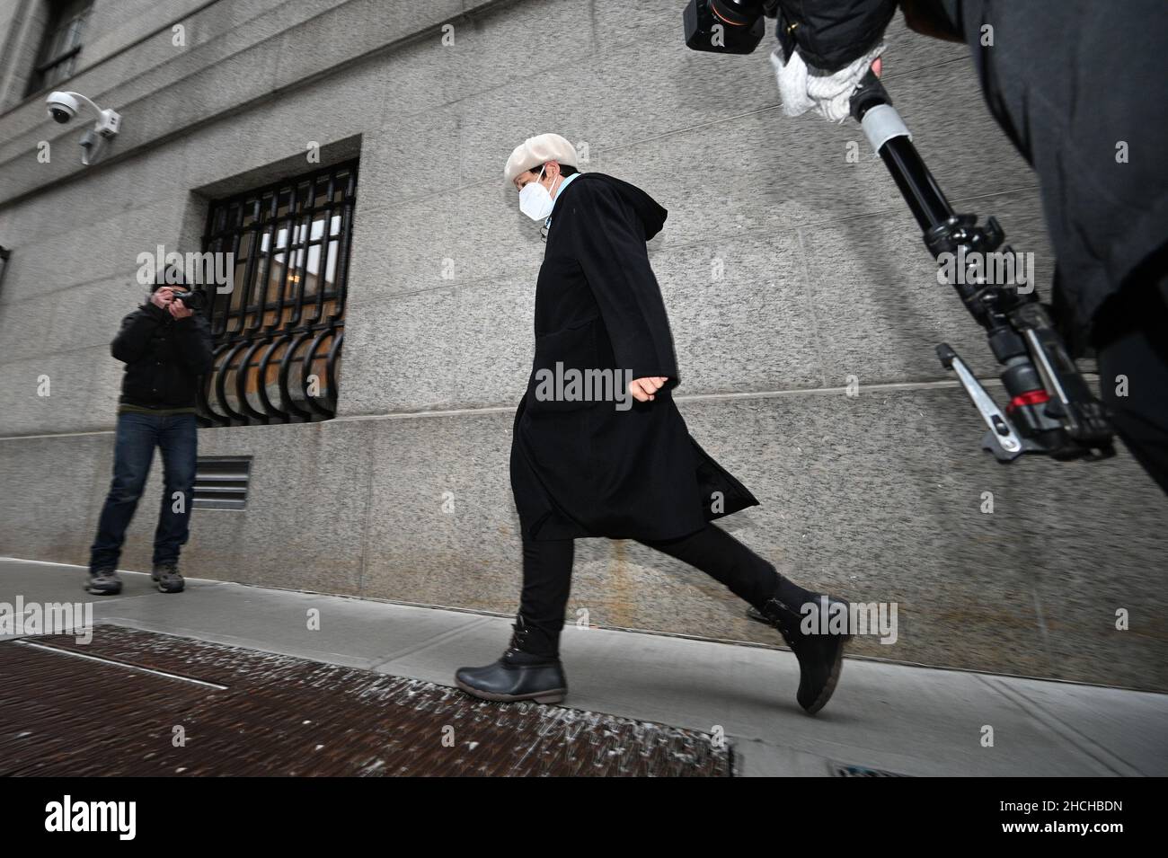 Isabel Maxwell arriving at the federal courthouse in the Southern ...