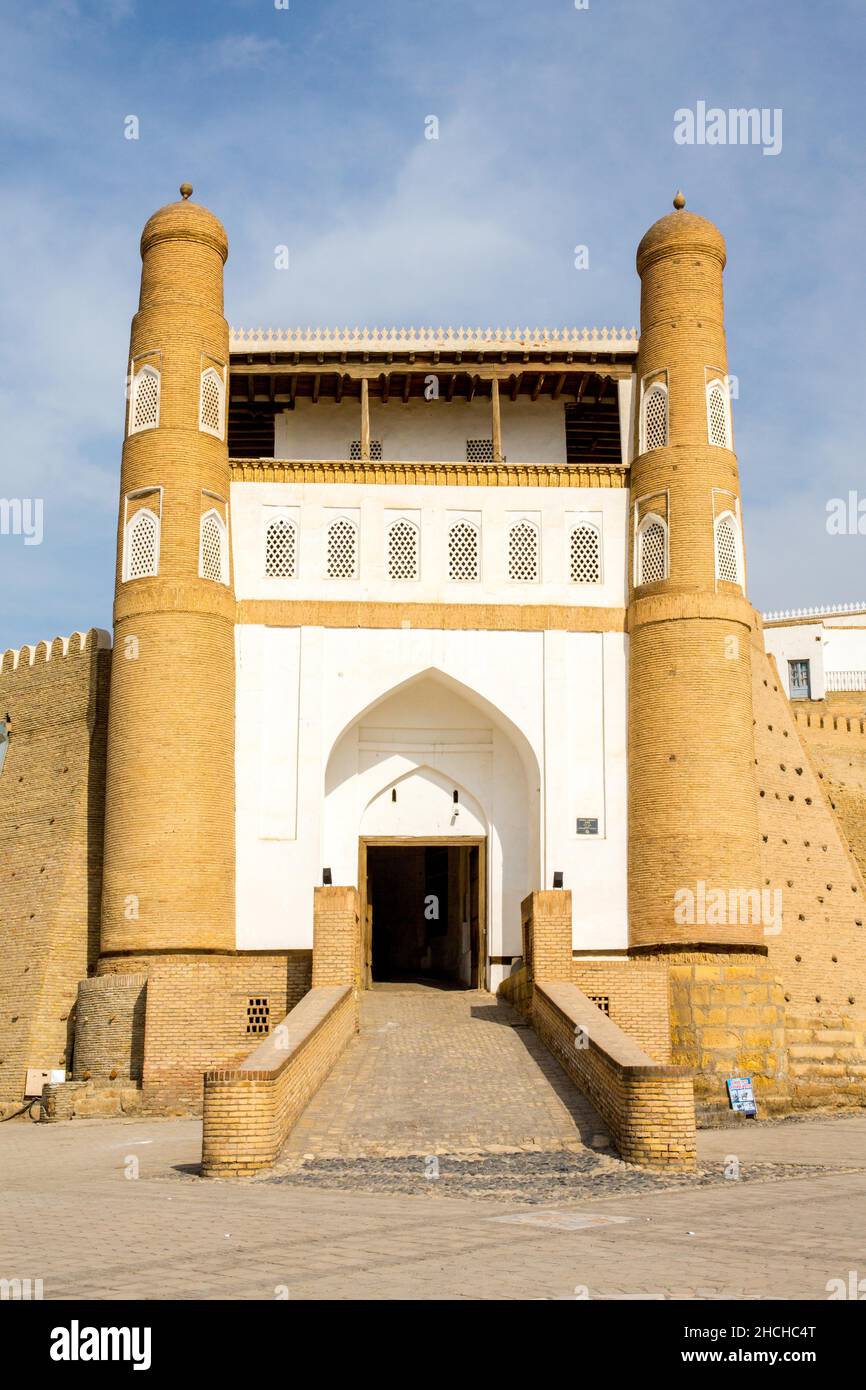Fortress entrance, Ark Citadel, Bukhara, the Holy City, Uzbekistan ...