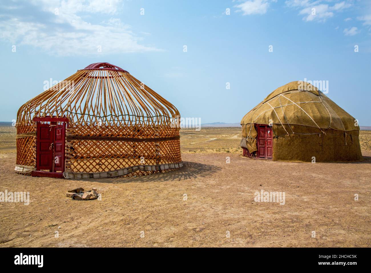 Yurts, traditional tent of the nomads in Central Asia, Uzbekistan ...