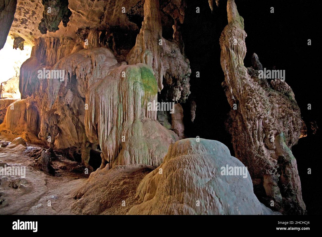Limestone cave Big headed Ghost Cave, Mangrove coast at Ao Luk Big ...