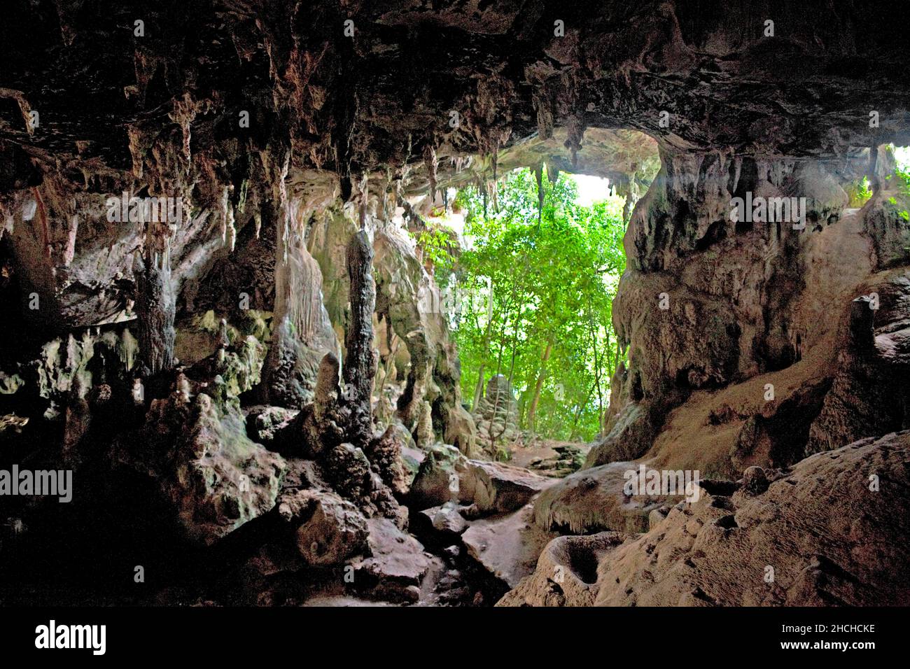 Limestone cave Big headed Ghost Cave, Mangrove coast at Ao Luk Big ...