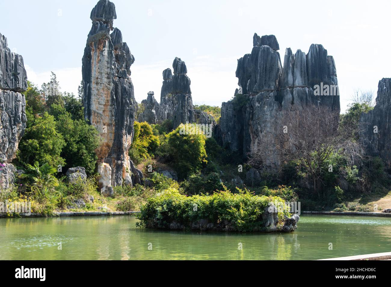February 2019, Kunming, Yunnan Stone Forest Geological Park, Shilin ...