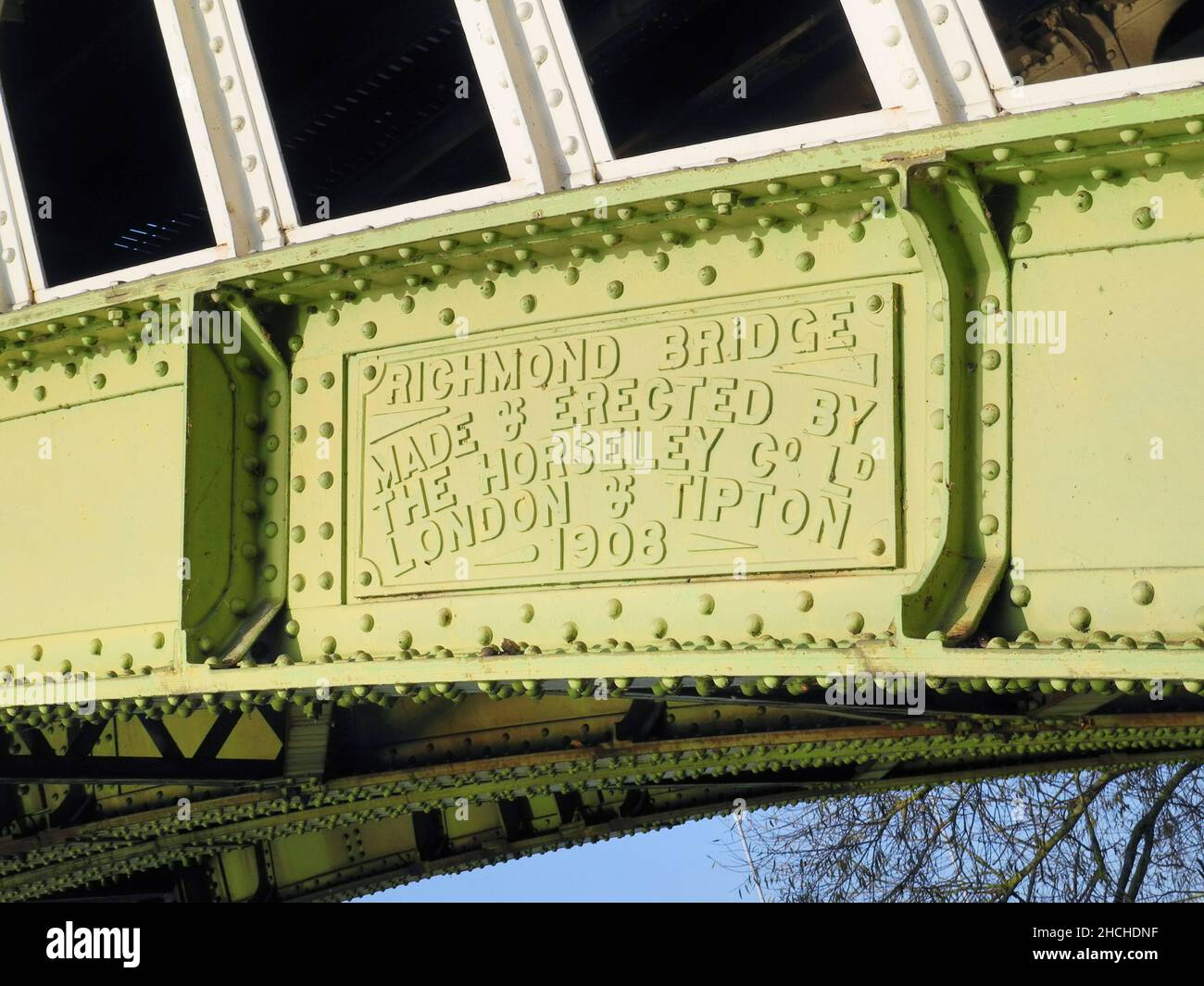 Steel girders and rivets on Richmond Bridge, Made & Erected by The ...