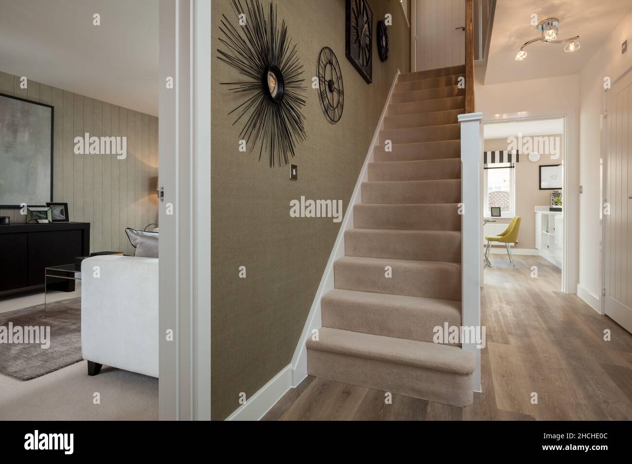 Kentford, Suffolk, England - Feb 25 2016: Contemporary modern house ...