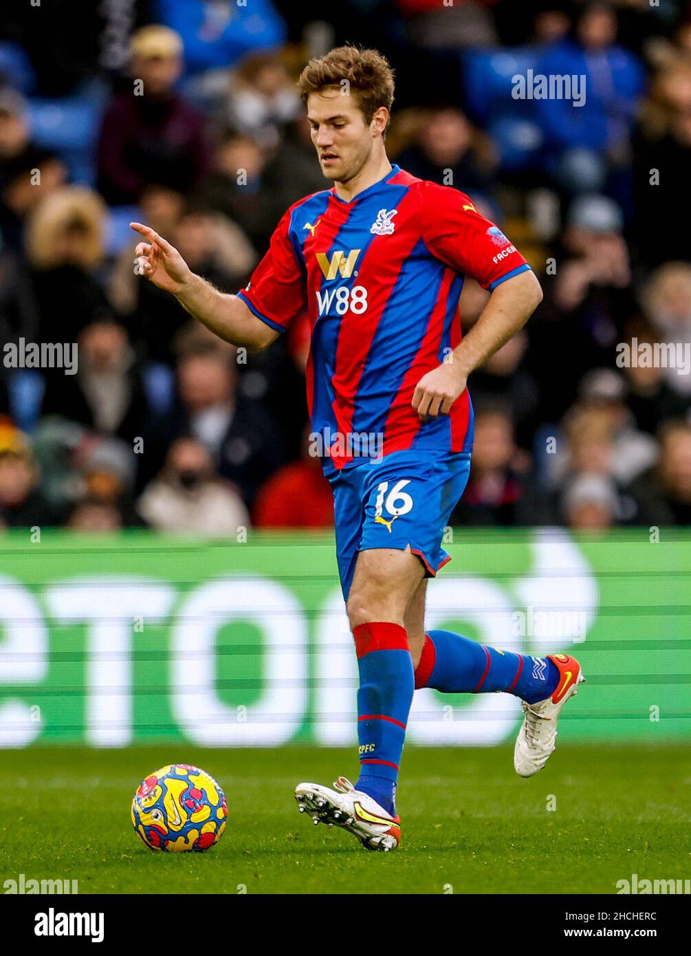 Crystal Palace's Joachim Andersen in action during the Premier League ...
