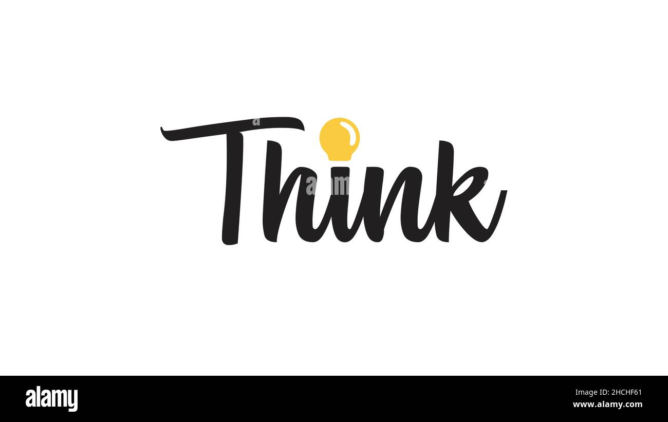 creative Think Letter Lamp Logo Vector Design Symbol Illustration Stock ...