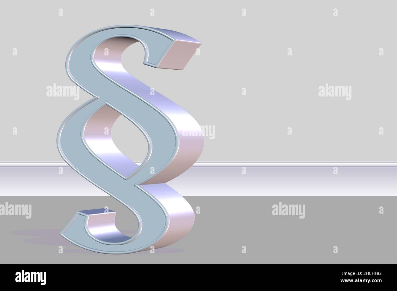 Paragraph in front of a wall in a 3D illustration Stock Photo - Alamy