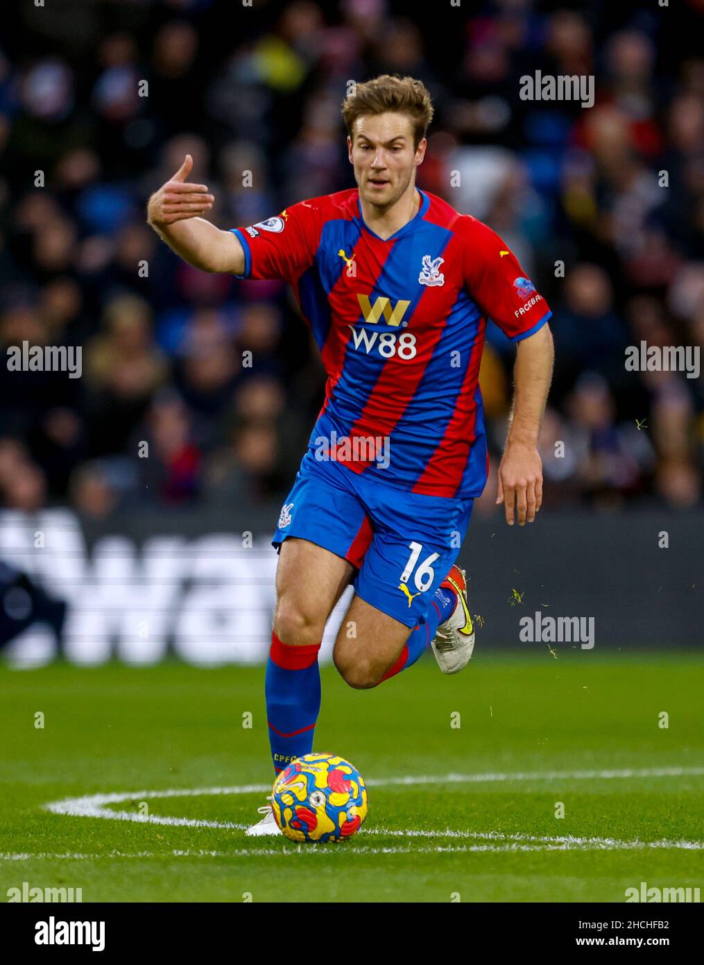 Crystal Palace's Joachim Andersen in action during the Premier League ...