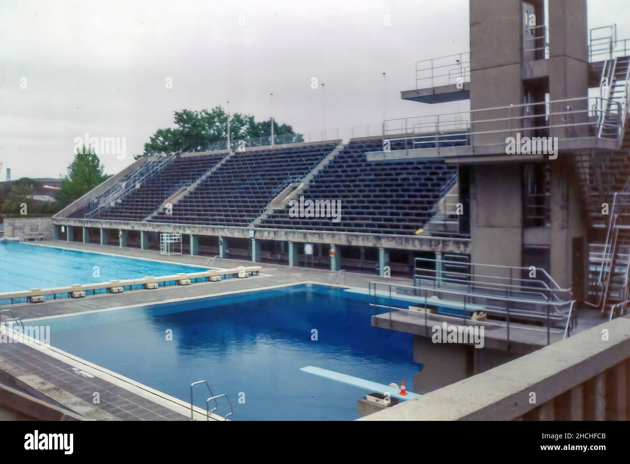 The Berlin Olympic Swim Stadium (Olympiapark Schwimmstadion), Germany ...