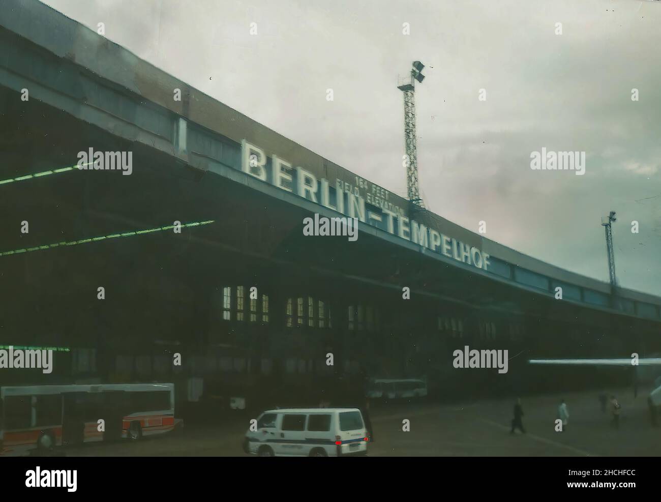 The terminal building at Templehof Airport in Berlin Germany taken in ...