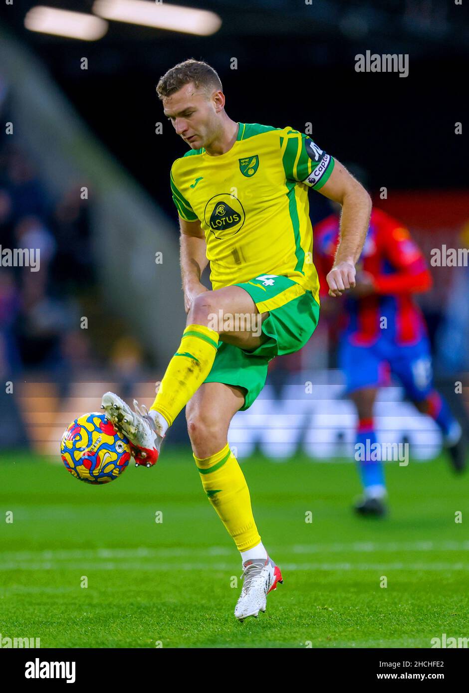 Norwich City's Ben Gibson in action during the Premier League match at ...