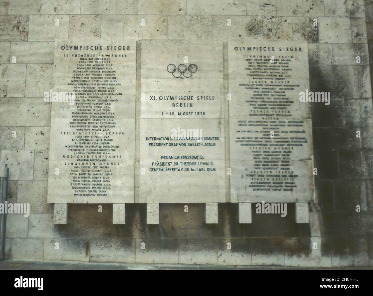 The Olympic Stadium in Berlin, Germany in 1993, shortly after the ...