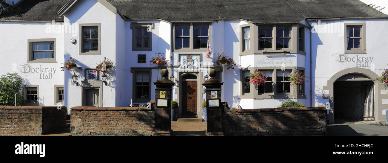 The Dockray Hall pub, Penrith town, Cumbria, England, UK Stock Photo ...