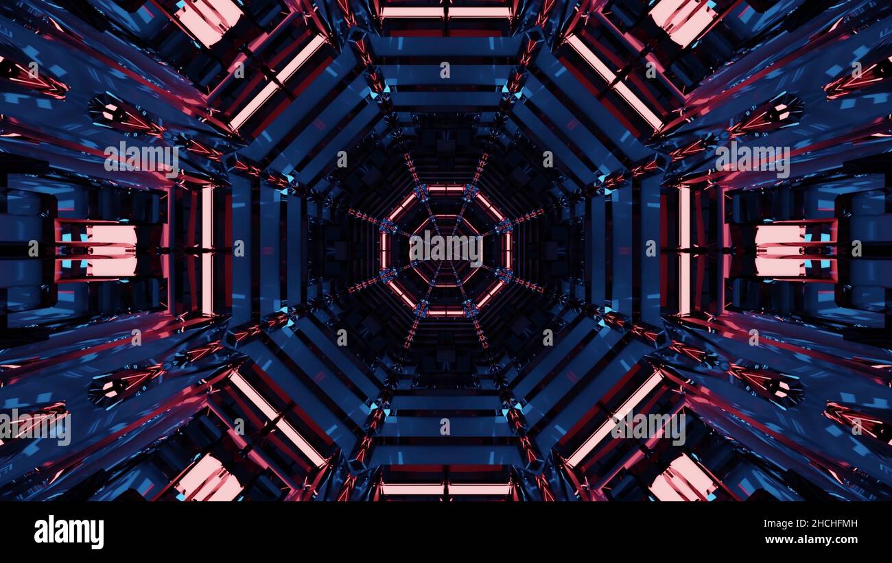 3D rendering of futuristic kaleidoscopic patterns background Stock Photo - Alamy