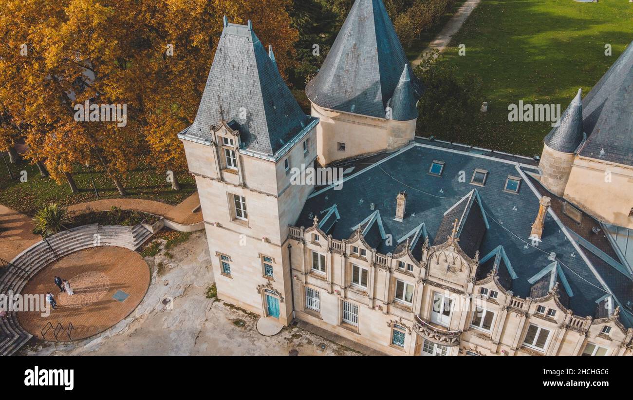 Top view of the castle Stock Photo - Alamy