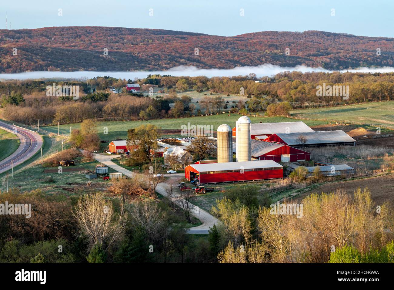 Aerial view of an industrial site in Wisconsin Stock Photo - Alamy
