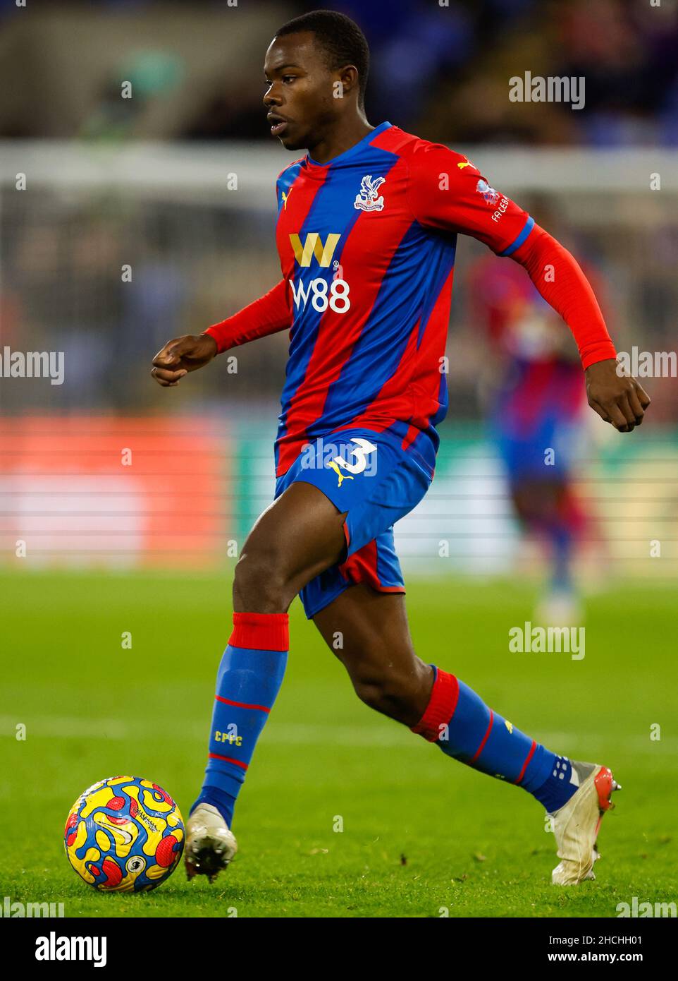 Crystal Palace's Tyrick Mitchell in action during the Premier League ...