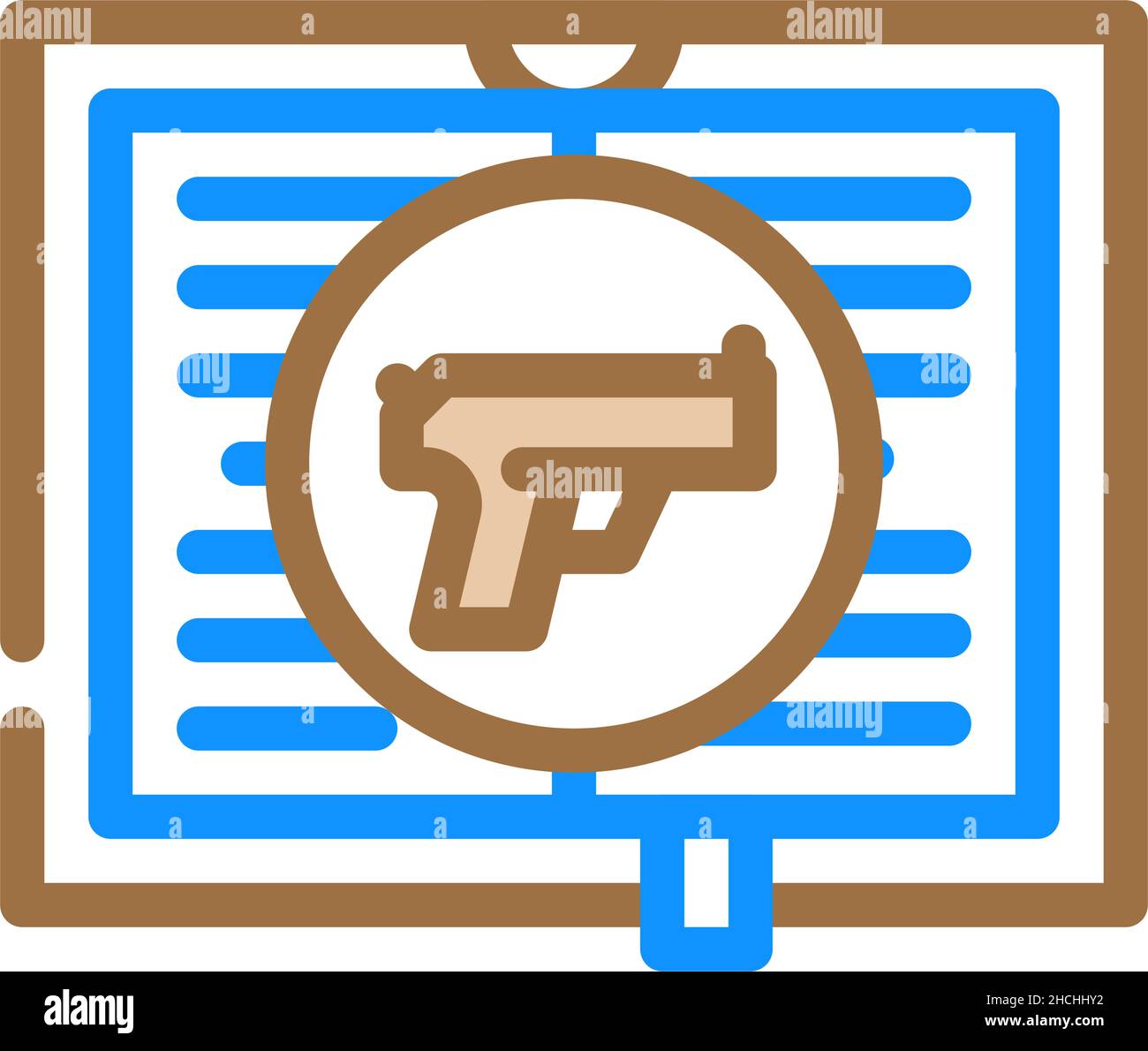 crime literature color icon vector illustration Stock Vector Image ...