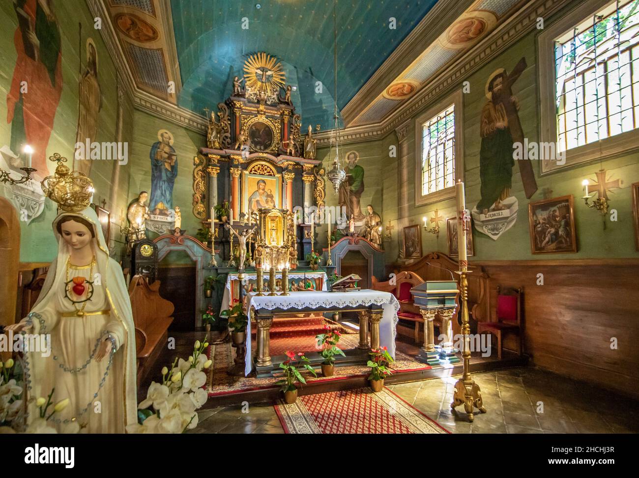Lachowice, Poland - finished in 1789, the Church of Sts. Peter and Paul ...