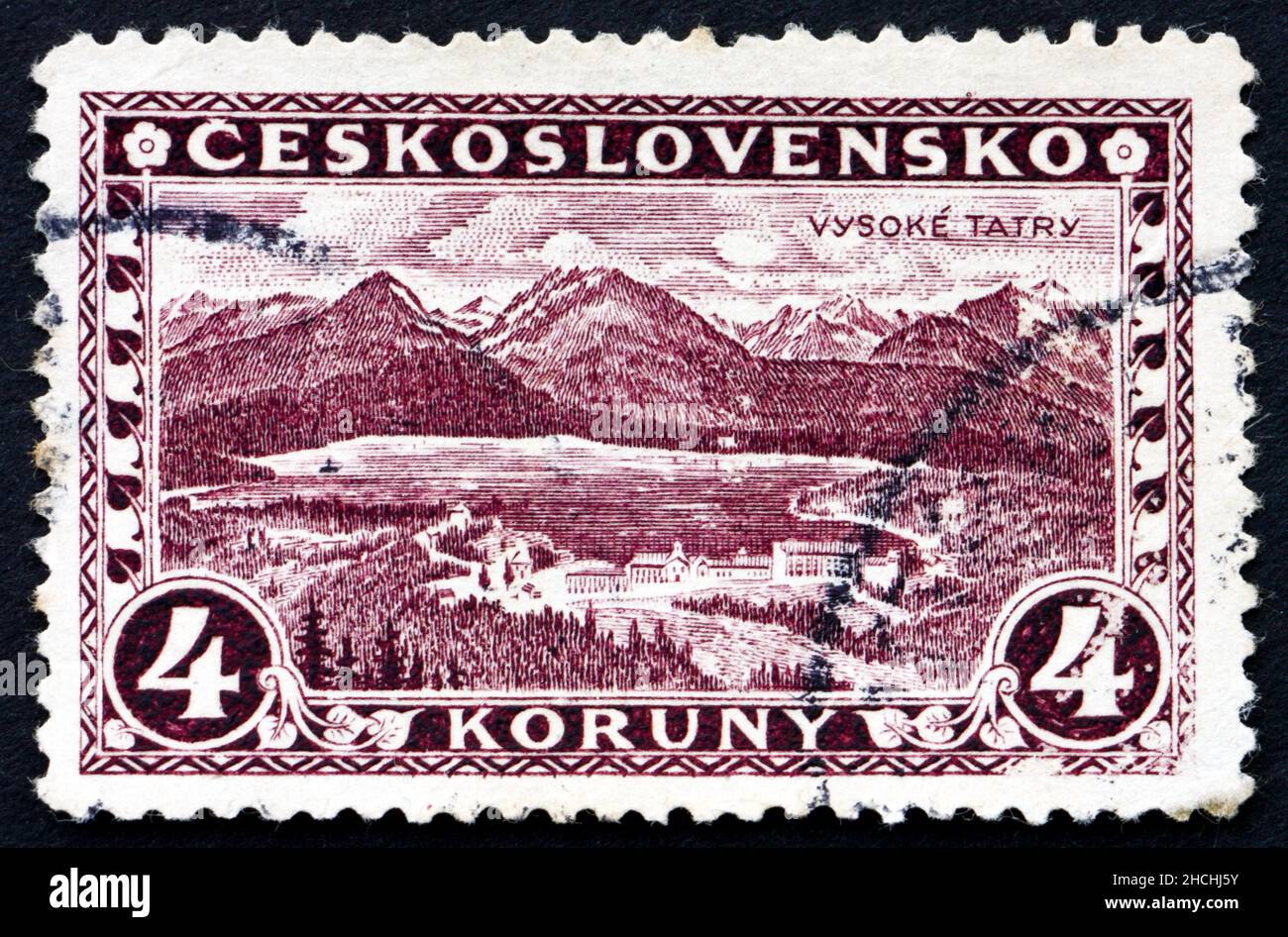 CZECHOSLOVAKIA - CIRCA 1927: a stamp printed in the Czechoslovakia ...