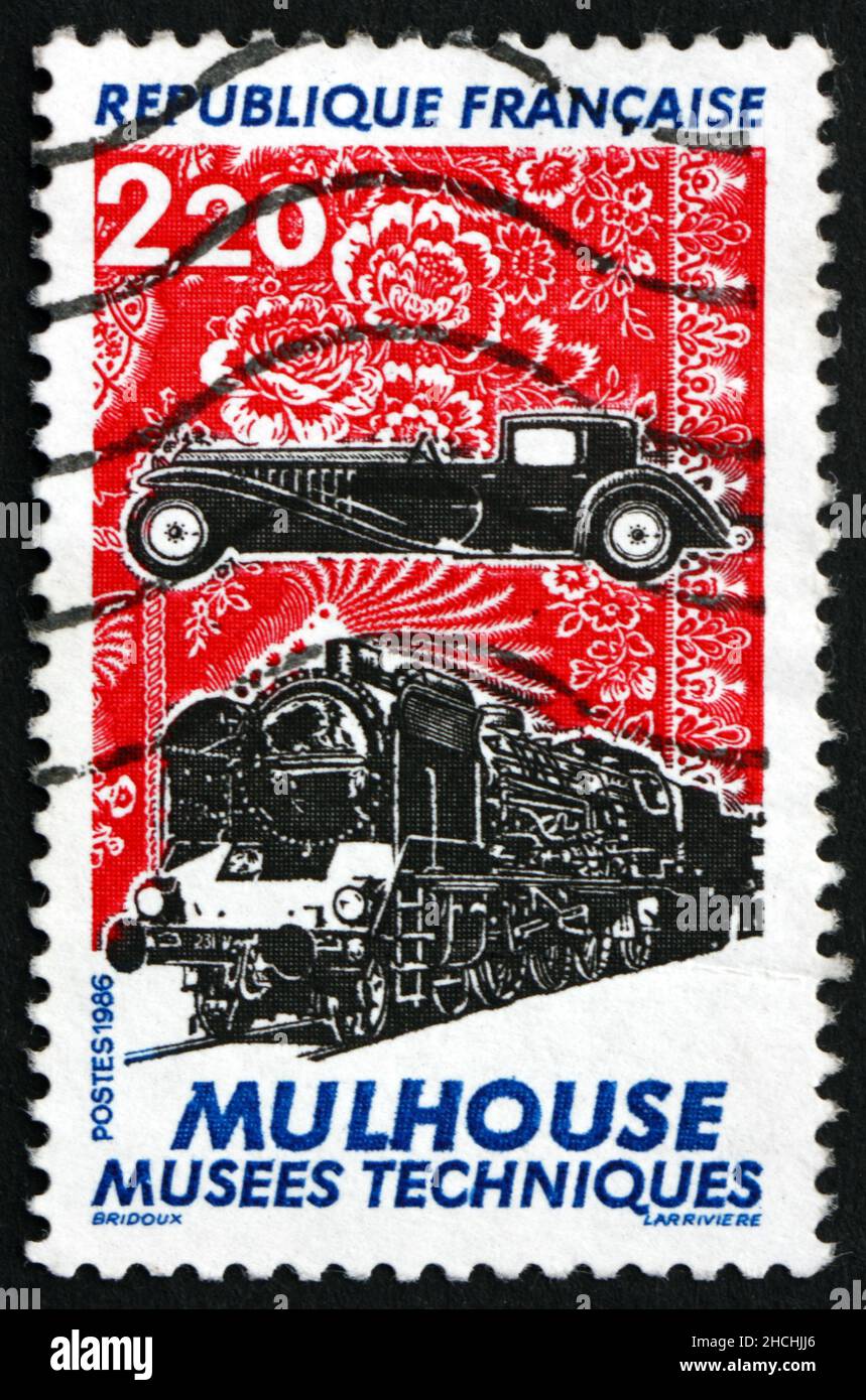 FRANCE - CIRCA 1986: a stamp printed in the France shows Mulhouse ...