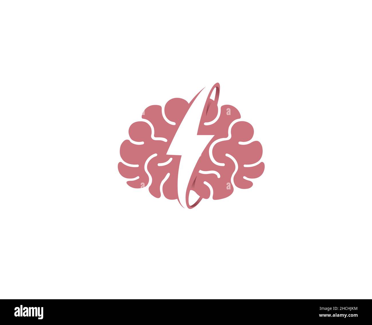 Creative Brain Power Flash Logo Symbol Design Illustration Stock Vector ...
