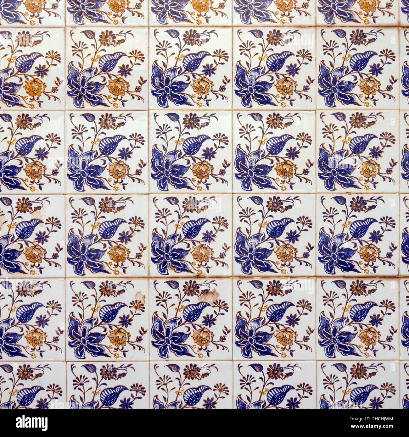 Typical details of azulejo ceramics artwork located in the city of ...