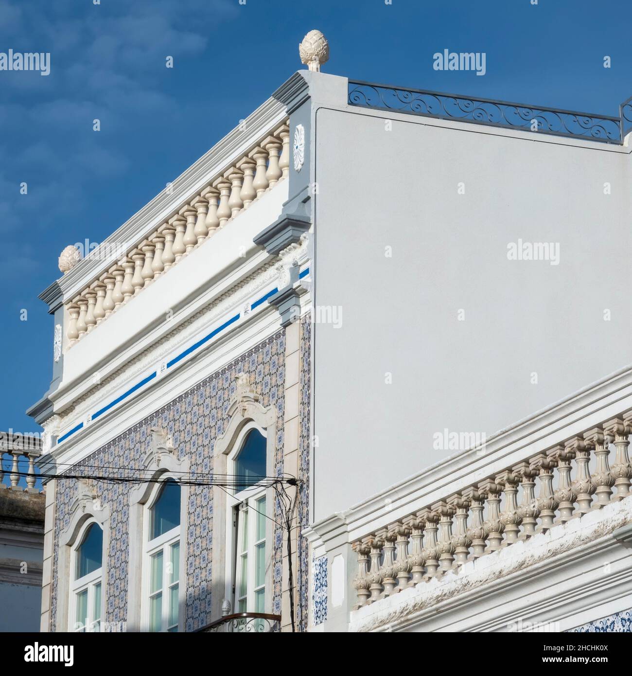 Typical architecture of Algarve vintage style buildings, located in ...
